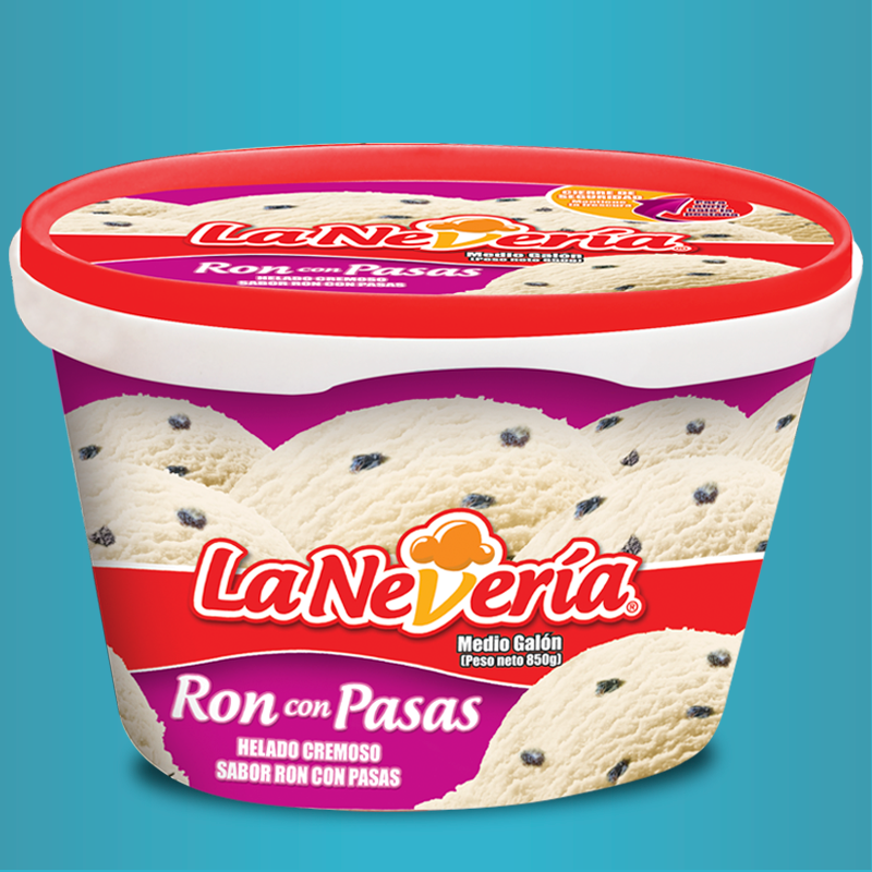 Medio Galón Ron con Pasas | La Neveria