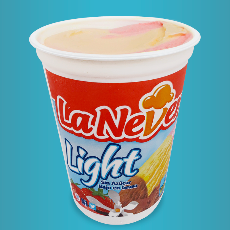Litro Helado Light Fresa Melocotón | La Neveria