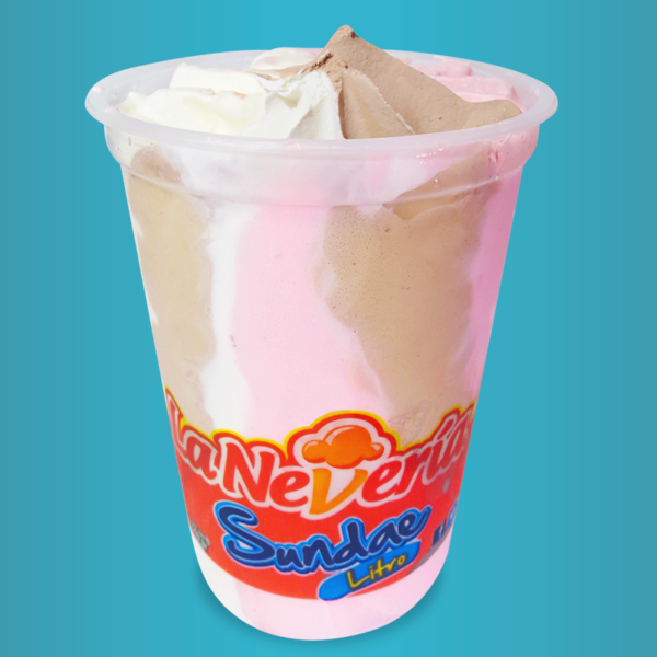 Litro Helado Light Fresa Melocotón | La Neveria