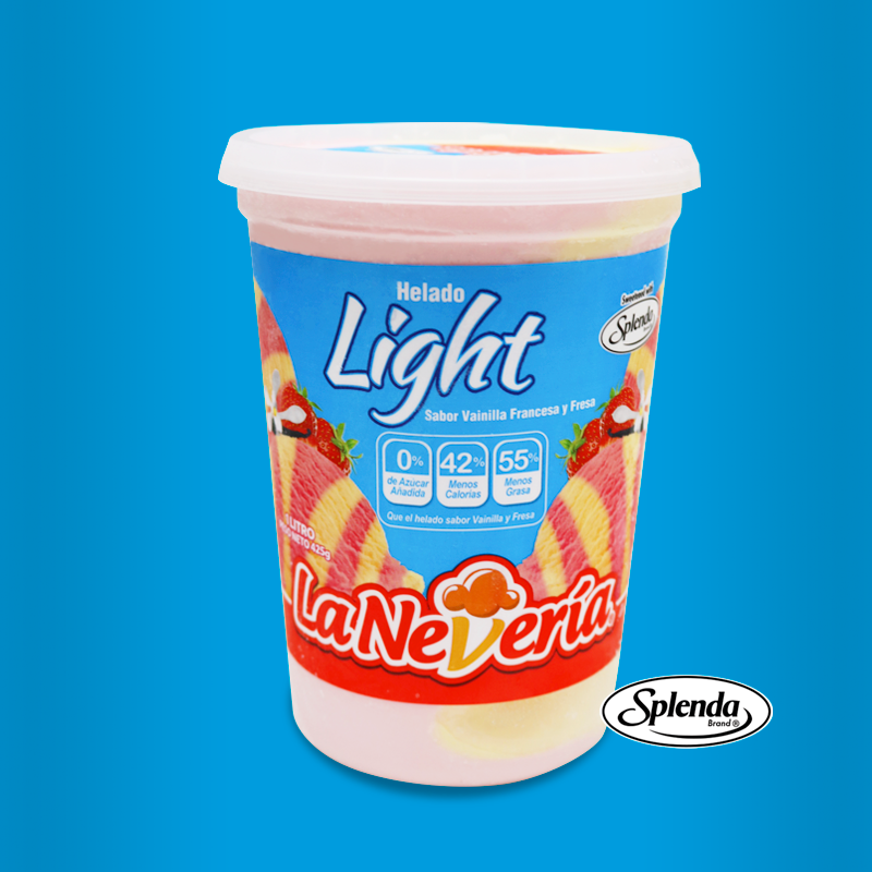 Litro Helado Light Vainilla Francesa y Fresa | La Nevería