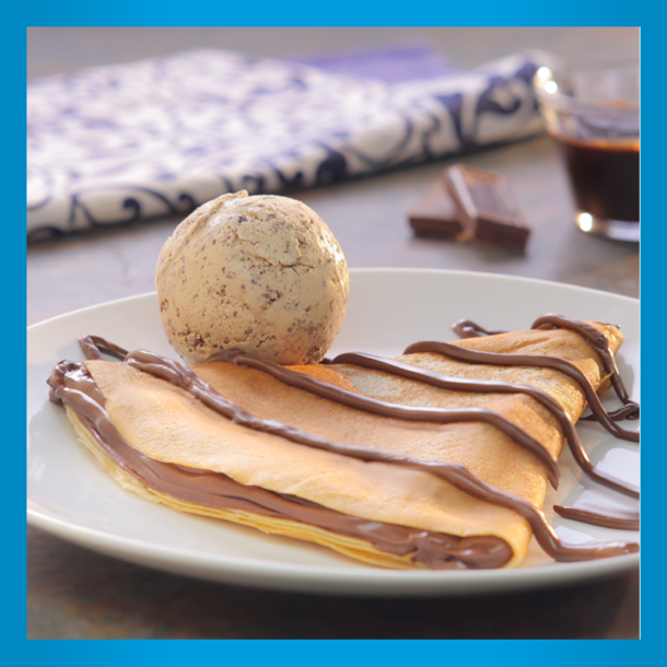 Crepa Choco Avellana con Banano + Helado | La Nevería