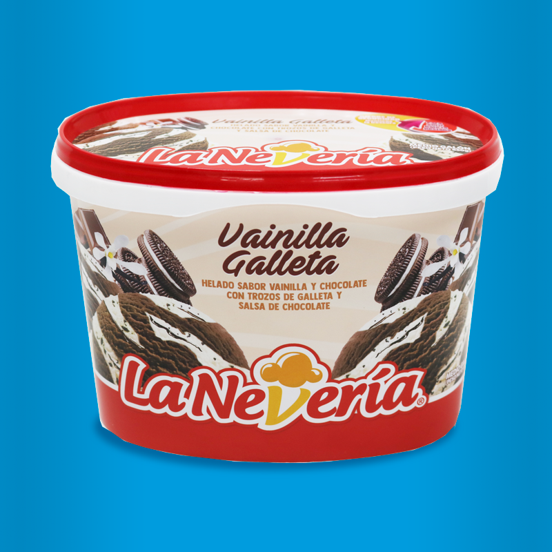 Medio Galón Vainilla Galleta | La Nevería